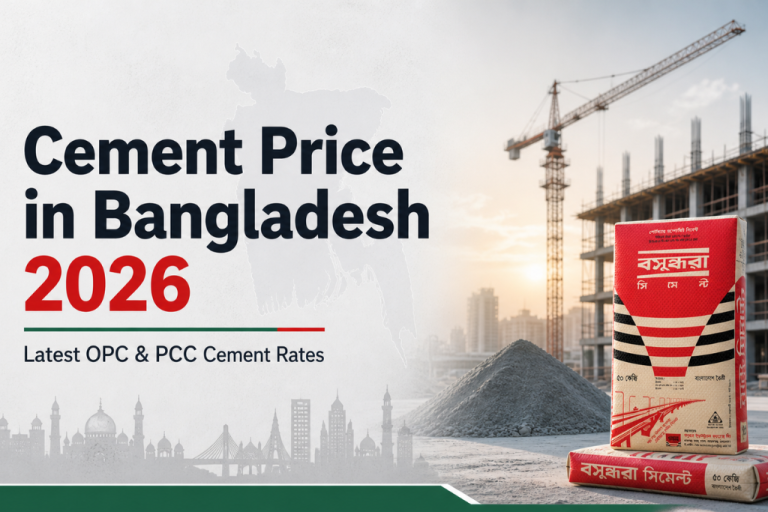 Cement Price in Bangladesh Today 2026 | OPC & PCC 50kg Bag Rate